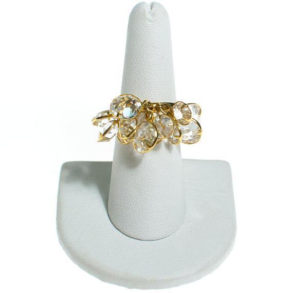 Vintage Cha Cha Style Bezel Set Crytal Ring | Vintage Meet Modern Jewelry