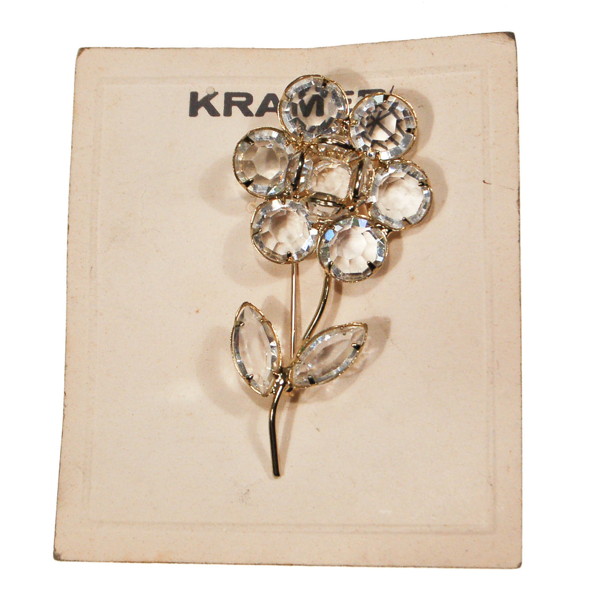 Kramer Crystal Daisy Flower Brooch | Vintage Meet Modern Jewelry