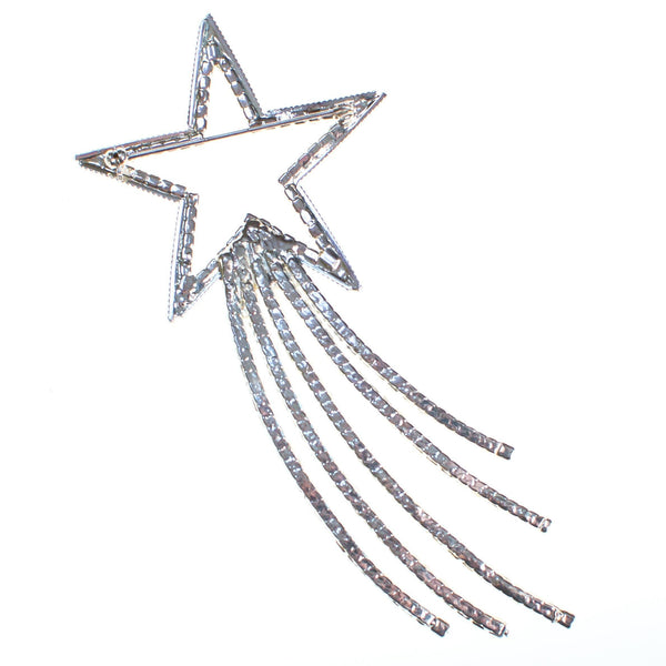 Vintage 1980s Rhinestone Shooting Star Brooch | Vintage Meet Modern Jewelry